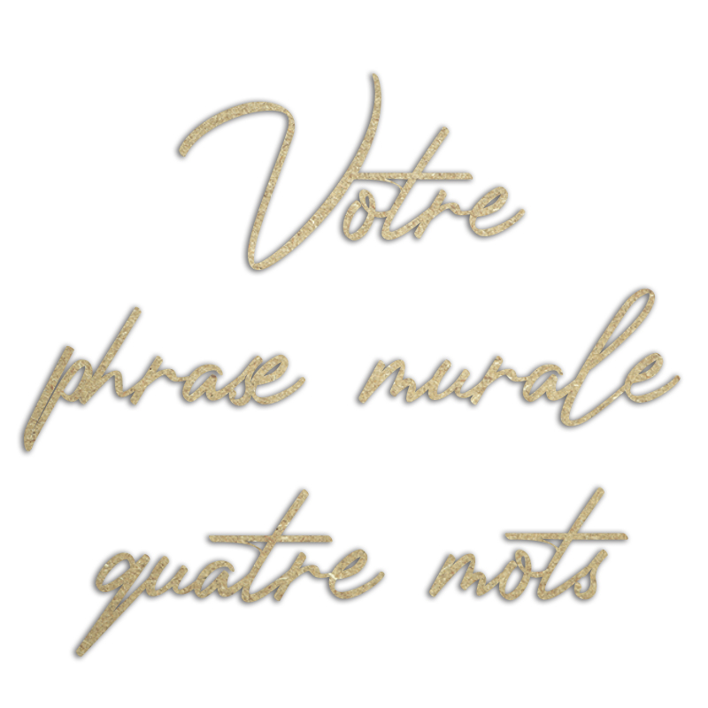 Phrase murale personnalisée en bois 4 mots - Signature - artsdeszifs