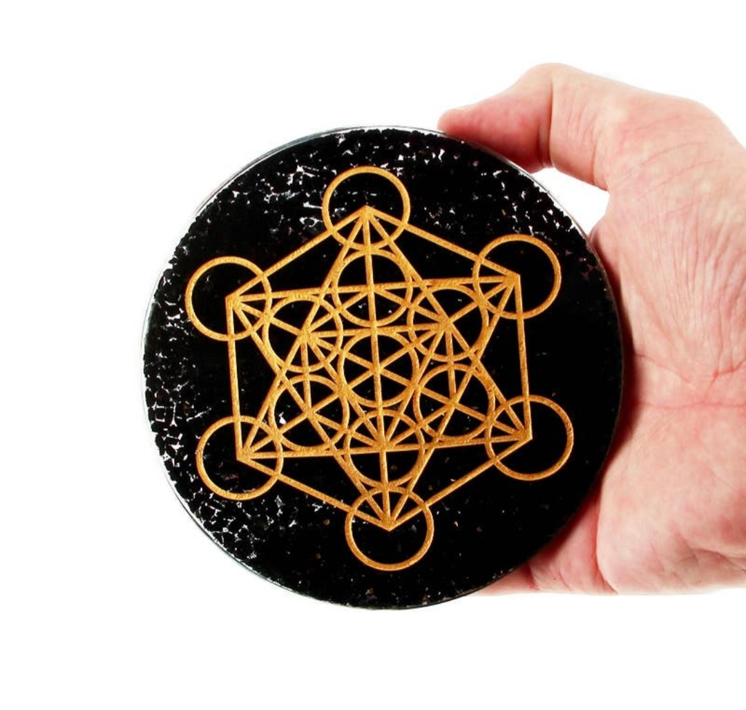 Plaque Orgonite Obsidienne Noire Métatron - Minéraux/Plaque de ...