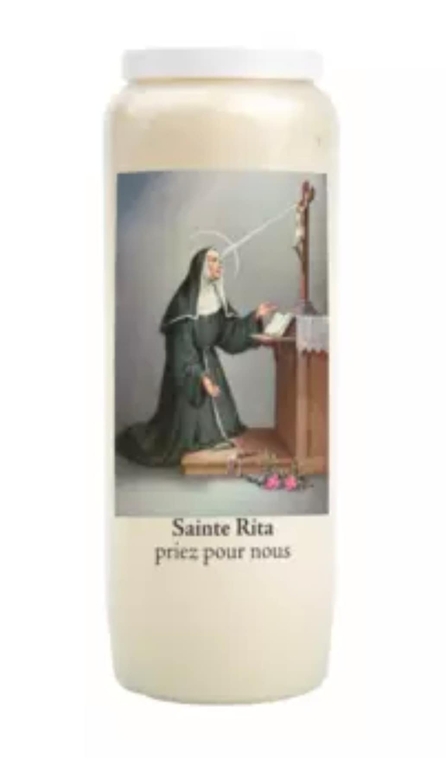 Bougie de Neuvaine Sainte Rita - Bougies-Neuvaines-Bougeoirs/Neuvaines ...