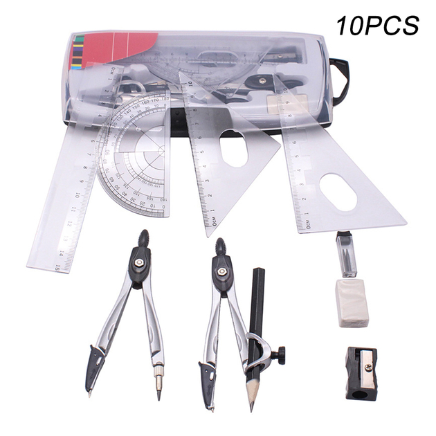Règles et rapporteur ensemble 10 pièces - Maison & Déco/Fournitures de ...