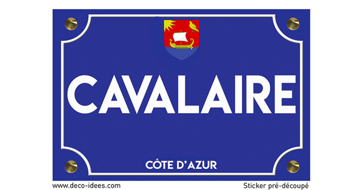 Sticker plaque de rue, CAVALAIRE - Stickers Blasons touristiques - The ...