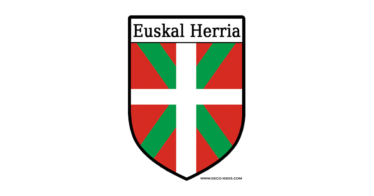 Sticker, Blason Le drapeau basque ou ikurrina - Stickers Blasons ...
