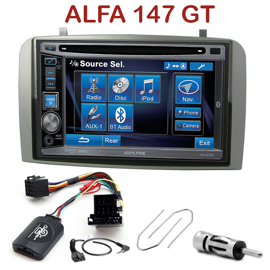 Autoradio 2-DIN Alpine Alfa Romeo 147& GT - CD/USB/Bluetooth/iPhone ...