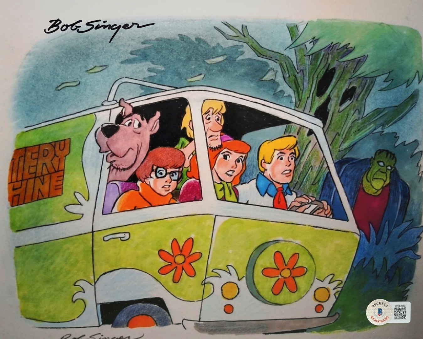 Autographe de Bob Singer (Scooby Doo, Hanna Barbera) - Beckett