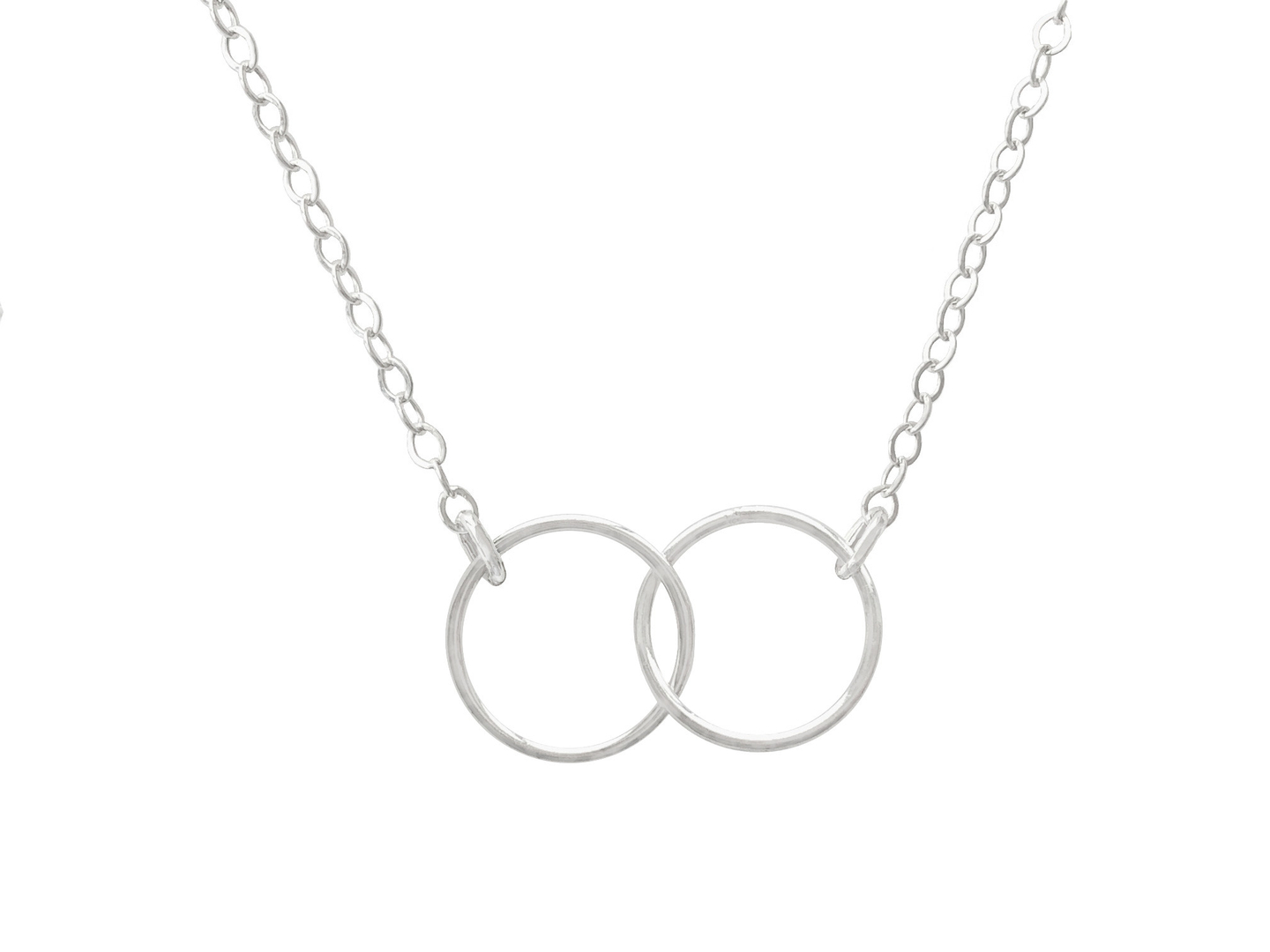 Collier SIRINE anneaux entrelacés infini en argent massif 925 - MARJANE ...