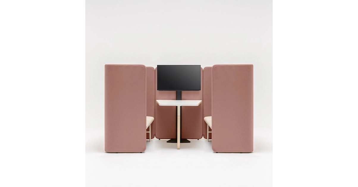 Box acoustique 4 places pour bureaux et espaces publics