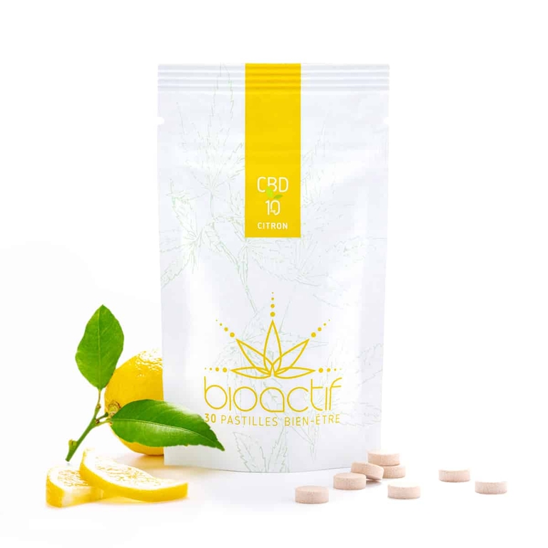 Pastilles Citron 10mg de CBD BIOACTIF - Chanvre-a-part