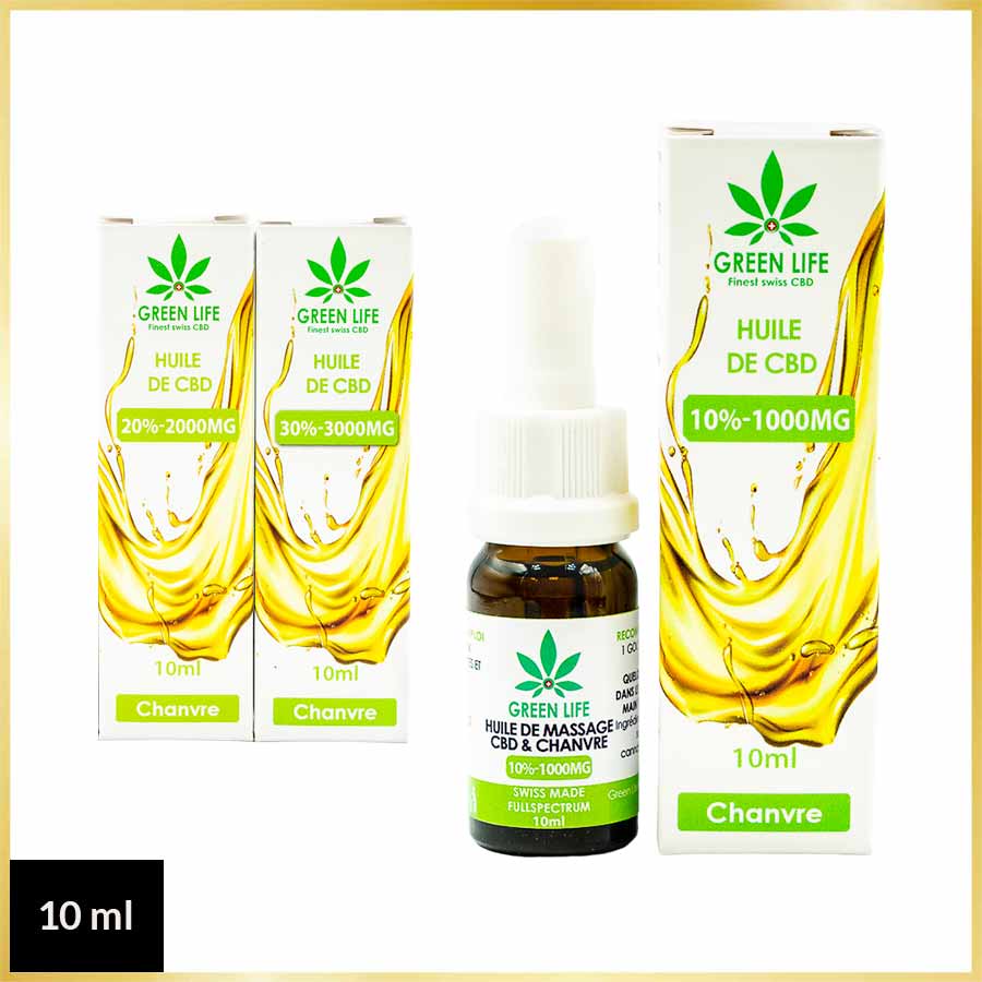 Green Life - Huile CBD au chanvre avec THC