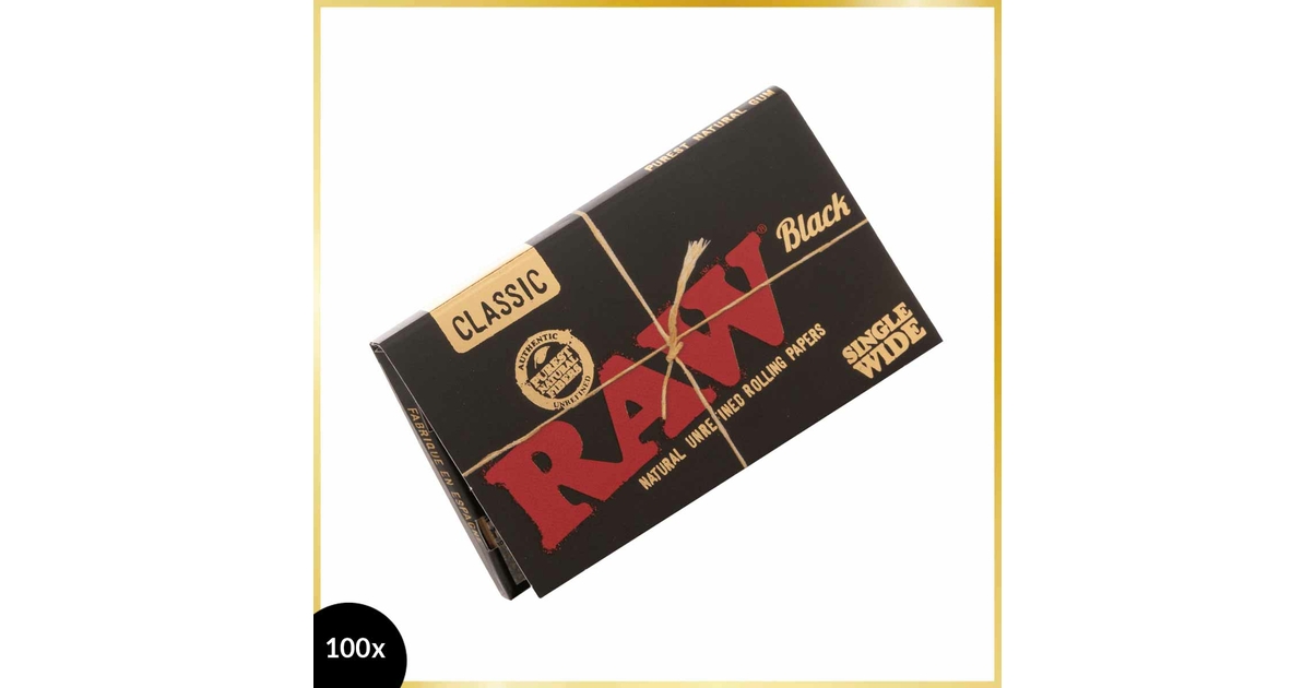 Feuilles à rouler - Raw - Black Single Wide