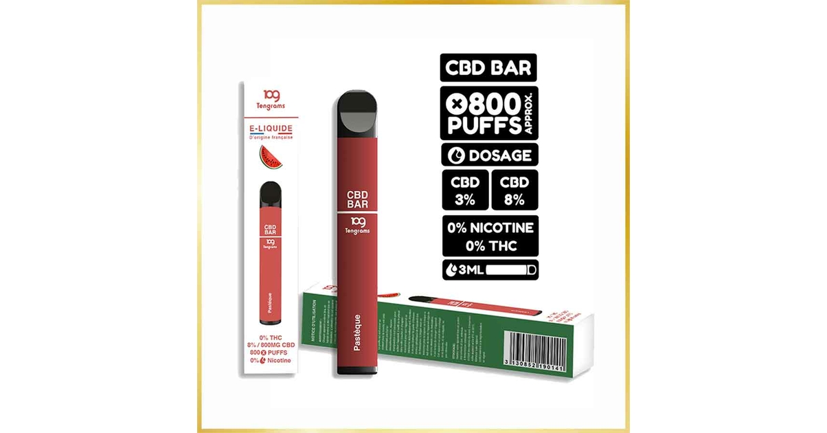 Tengrams - Pastèque | vape CBD jetable à 800 puffs