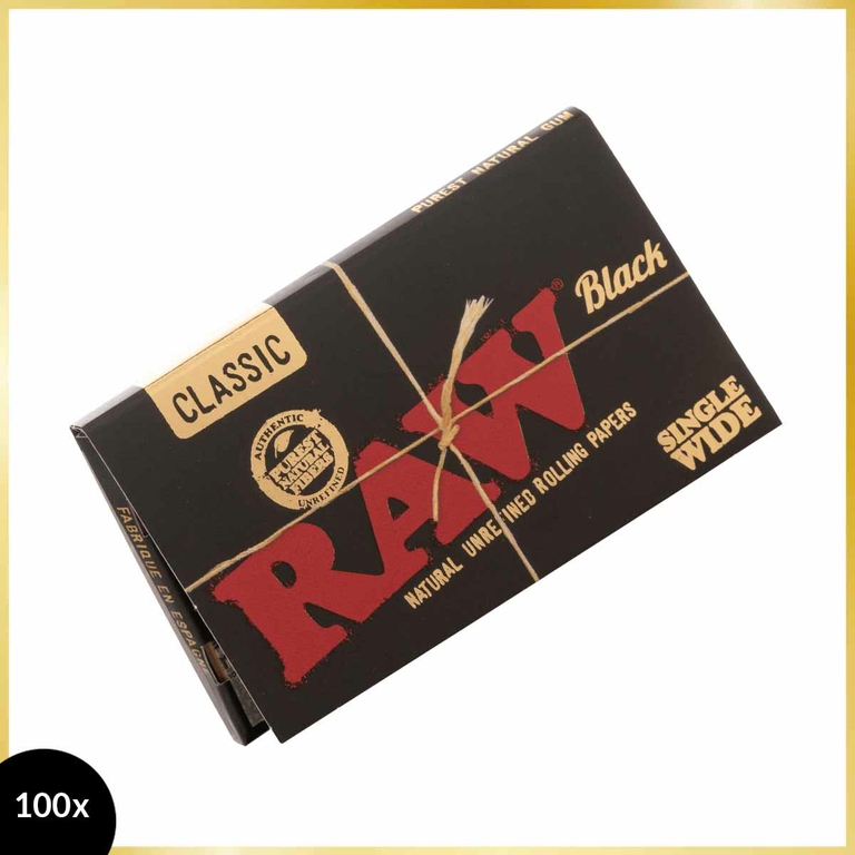 Feuilles à rouler - Raw - Black Single Wide