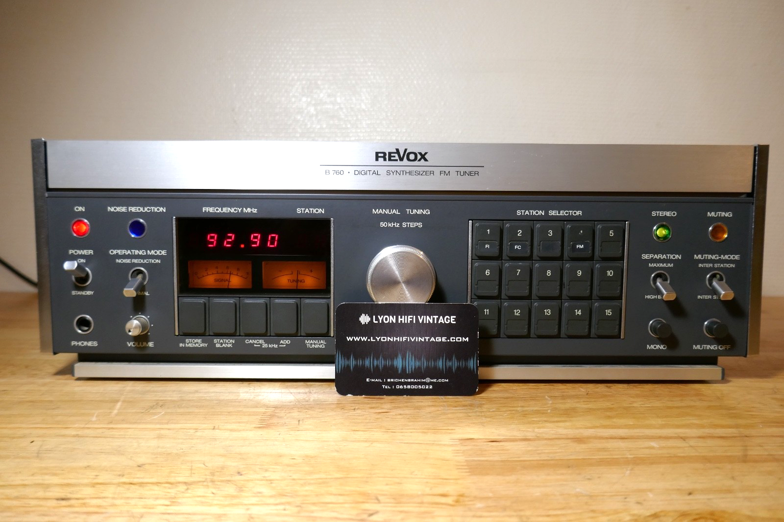 TUNER RADIO REVOX DIGITAL SYNTHSIZER FM TUNER B 760 / VINTAGE TUNER ...