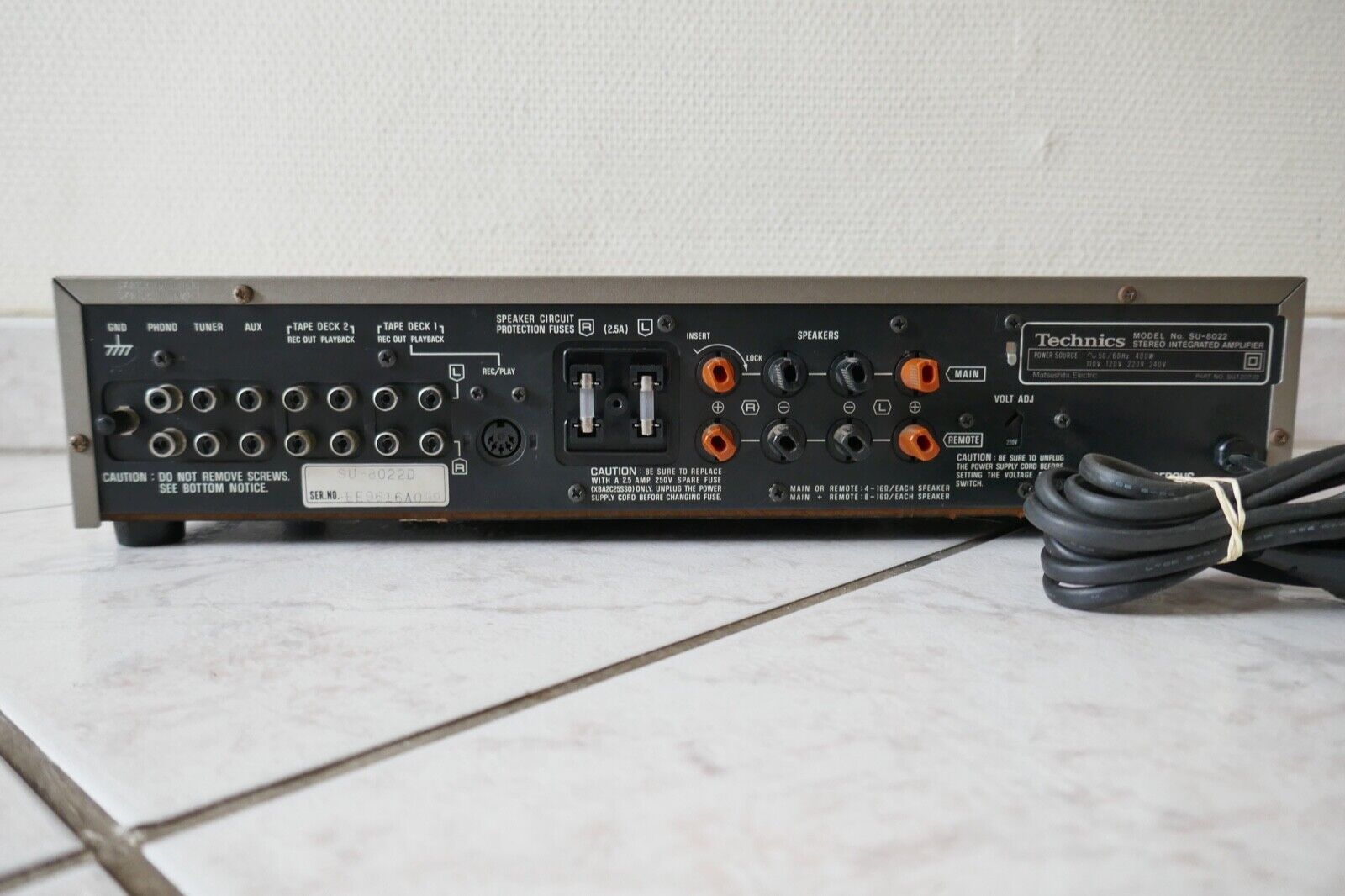 AMPLIFICATEUR TECHNICS STEREO INTEGRATED AMPLIFIER SU-8022 / VINTAGE ...