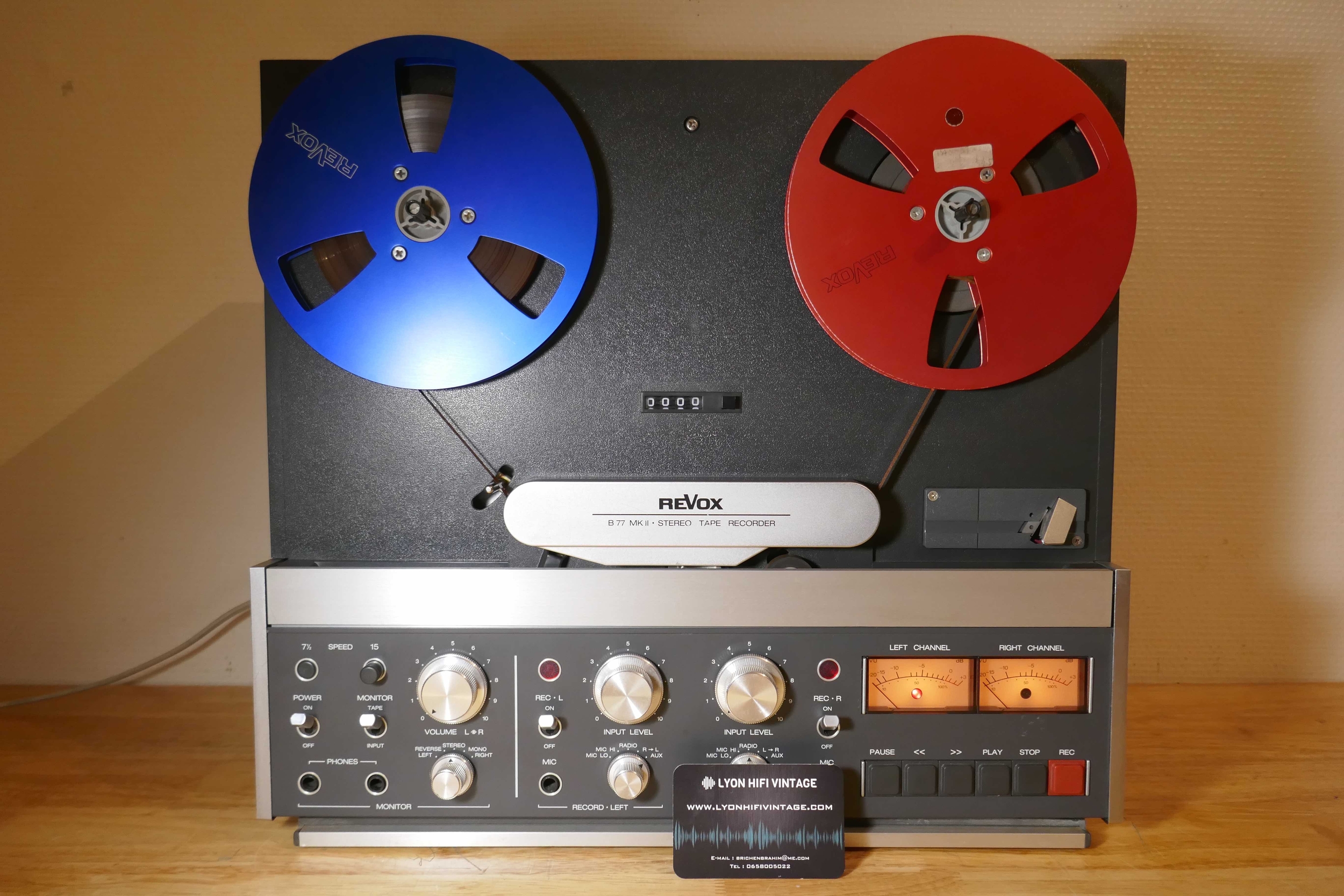 REVOX B77 MK II + BOBINES - HIFI / SON/LECTEUR CASSETTE / TAPE DECK - LYON HIFI VINTAGE