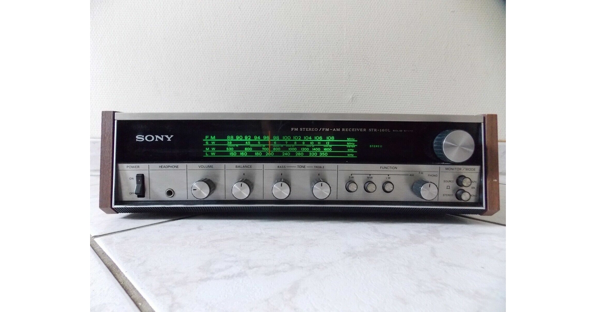 AMPLIFICATEUR SONY FM STEREO / FM-AM RECEIVER STR-160L SOLID STATE ...
