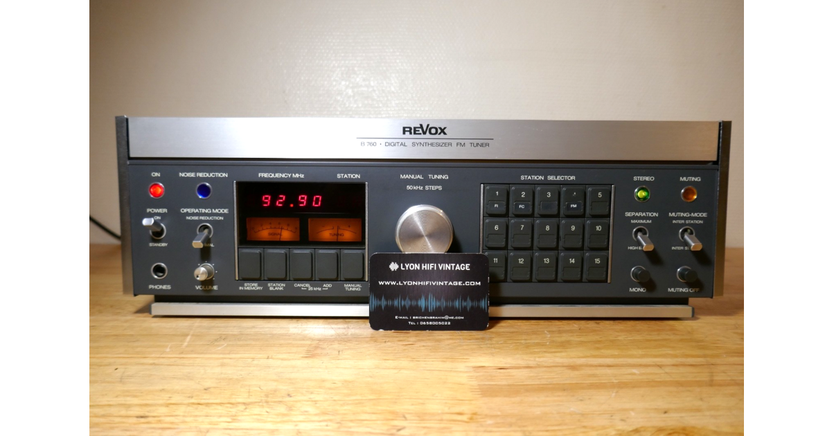 TUNER RADIO REVOX DIGITAL SYNTHSIZER FM TUNER B 760 / VINTAGE TUNER ...