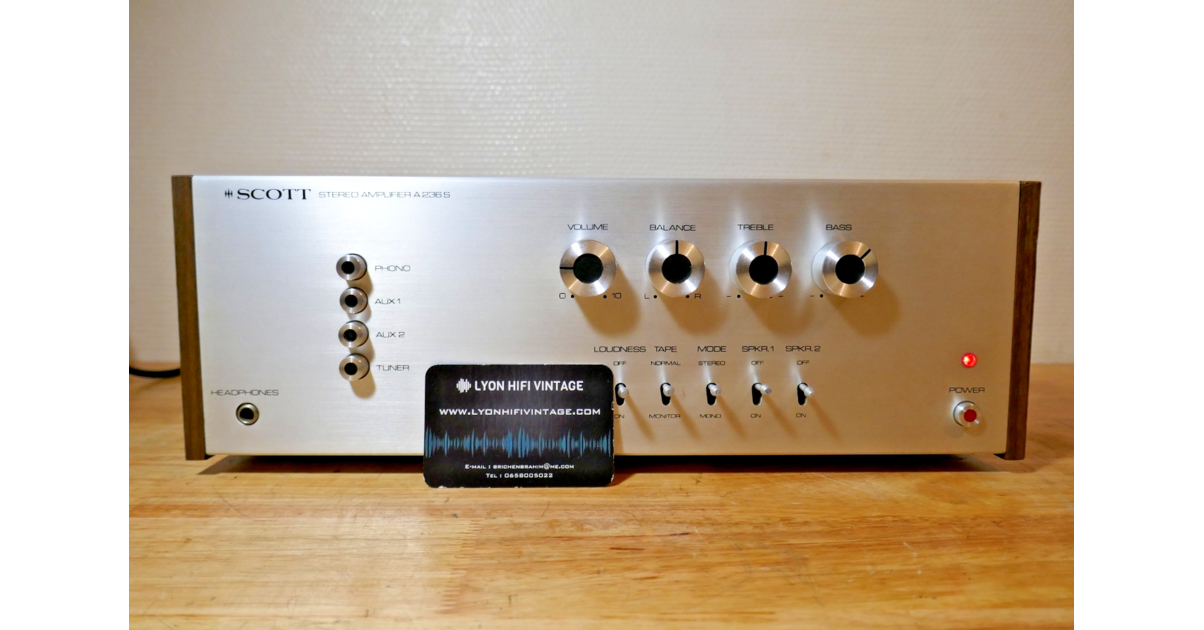 AMPLIFICATEUR SCOTT STEREO AMPLIFIER A236S / VINTAGE AMPLIFIER - HIFI ...