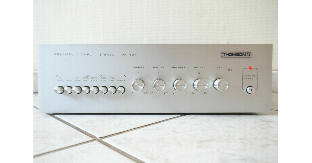 AMPLIFICATEUR THOMSON PRE AMPLI-AMPLI STEREO PA 107 / VINTAGE AMPLIFIER ...