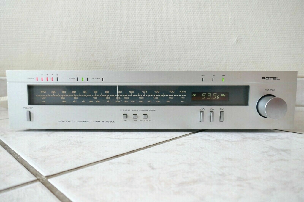 TUNER RADIO ROTEL MW/LW/FM STEREO TUNER RT-550L / VINTAGE TUNER RADIO ...
