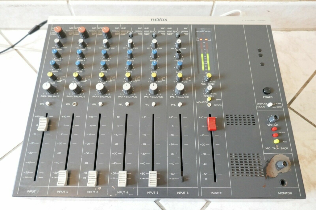 TABLE DE MIXAGE REVOX MIXING CONSOLE C 279 / MIXER 6 CHANNELS VINTAGE ...