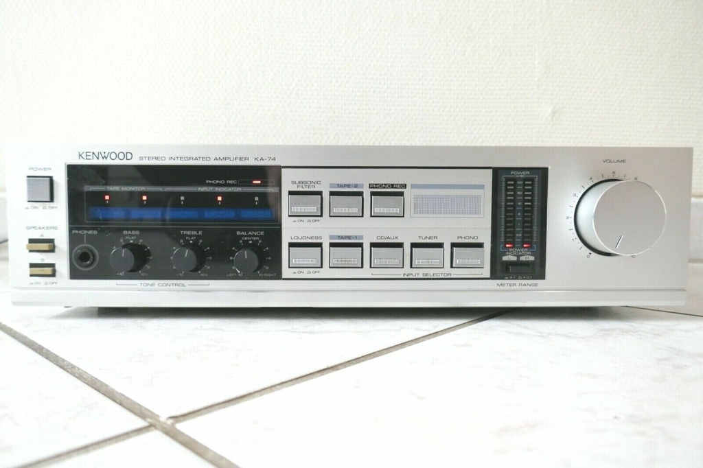 AMPLIFICATEUR KENWOOD STEREO INTEGRATED AMPLIFIER KA-74 / VINTAGE USED ...