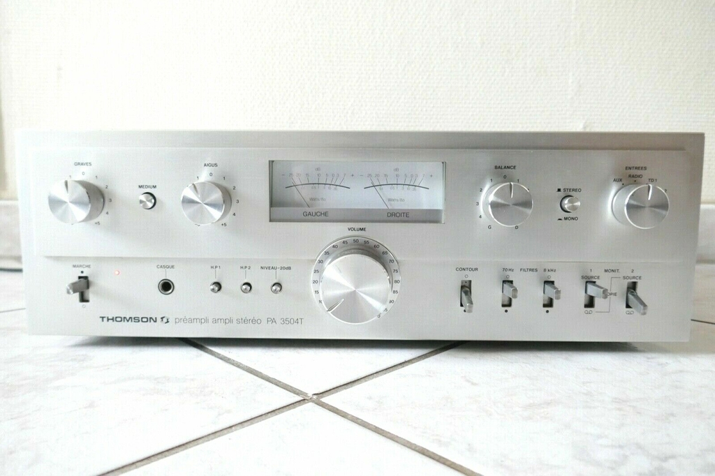 AMPLIFICATEUR THOMSON PRE AMPLI-AMPLI STEREO PA 3504T / VINTAGE ...