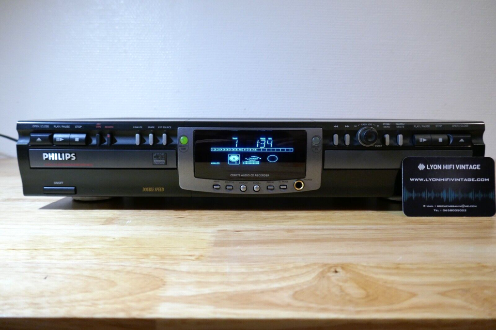 LECTEUR COMPACT DISC PHILIPS AUDIO CD RECORDER CDR 775 / VINTAGE HIFI ...
