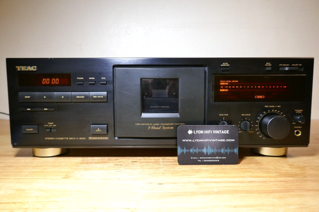 LECTEUR DE CASSETTE STEREO CASSETTE DECK TEAC V-3000 / VINTAGE TAPE DECK - HIFI / SON/LECTEUR ...