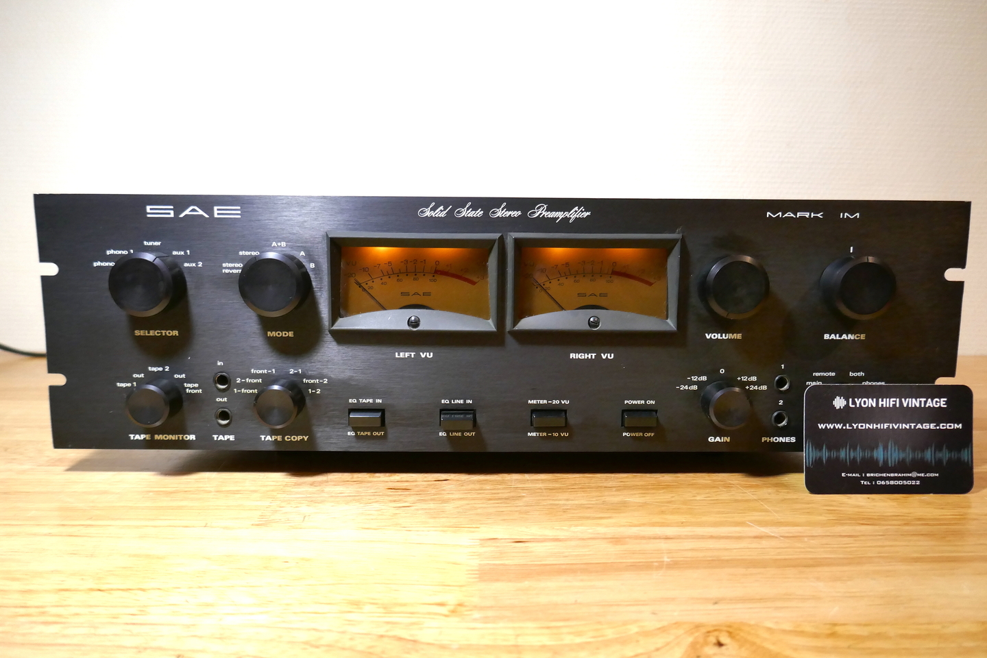 PRE AMPLIFICATEUR SCIENTIFIC AUDIO ELECTRONICS SAE MARK IM / VINTAGE AMPLIFIER - HIFI / SON ...