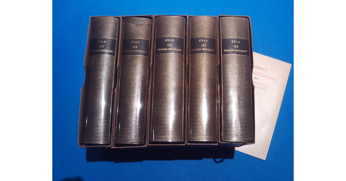Les Rougon-Macquart en 5 volumes, tomes 1 à 5, Emile Zola, Bibliothèque ...