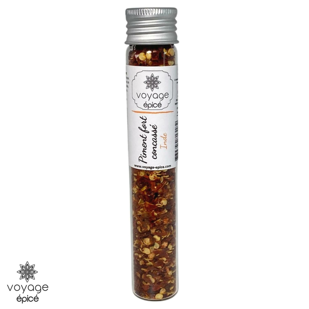 Piment fort concassé d'Inde - tube de 20g - Achat et cuisine