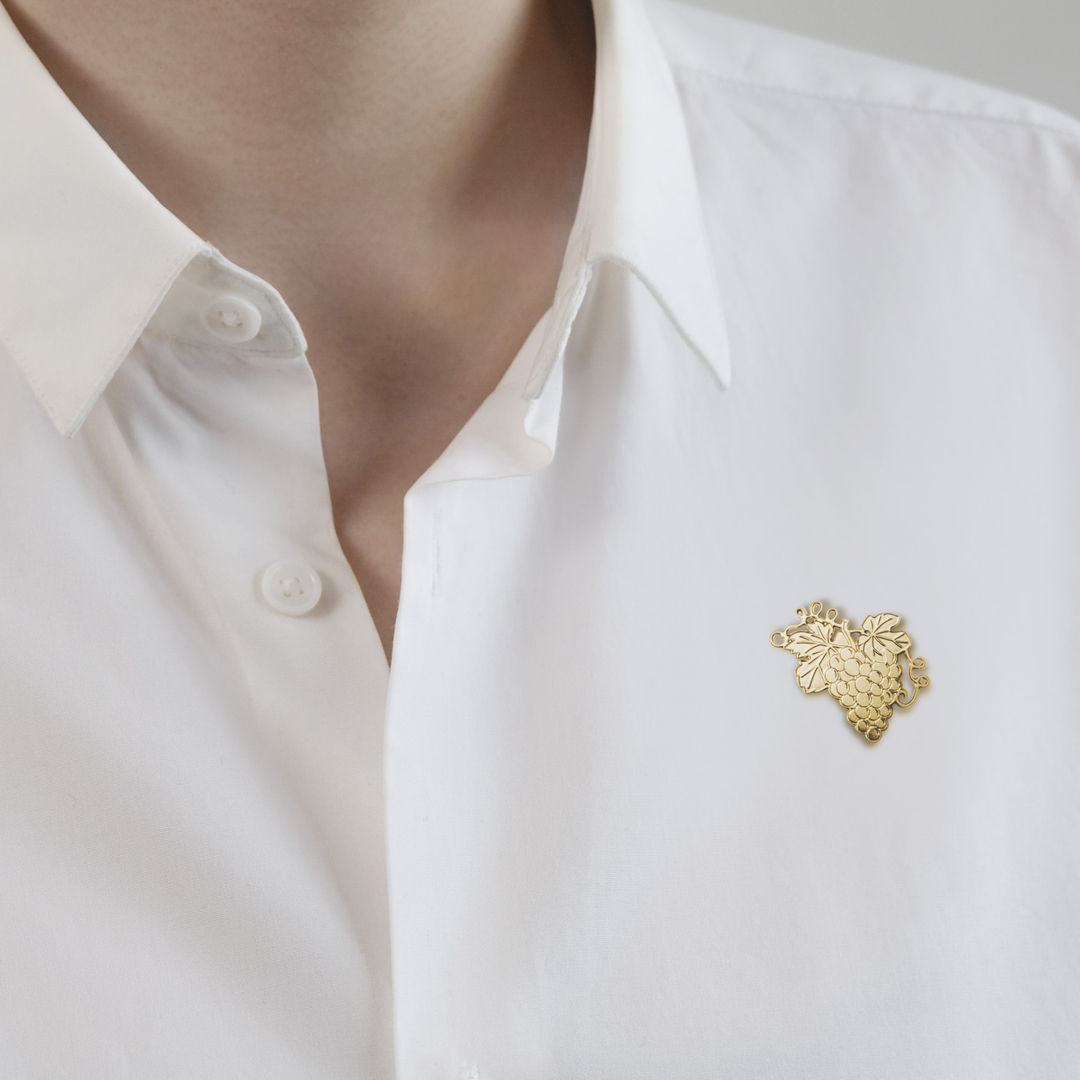 broche magnétique œnologie - raison doré
