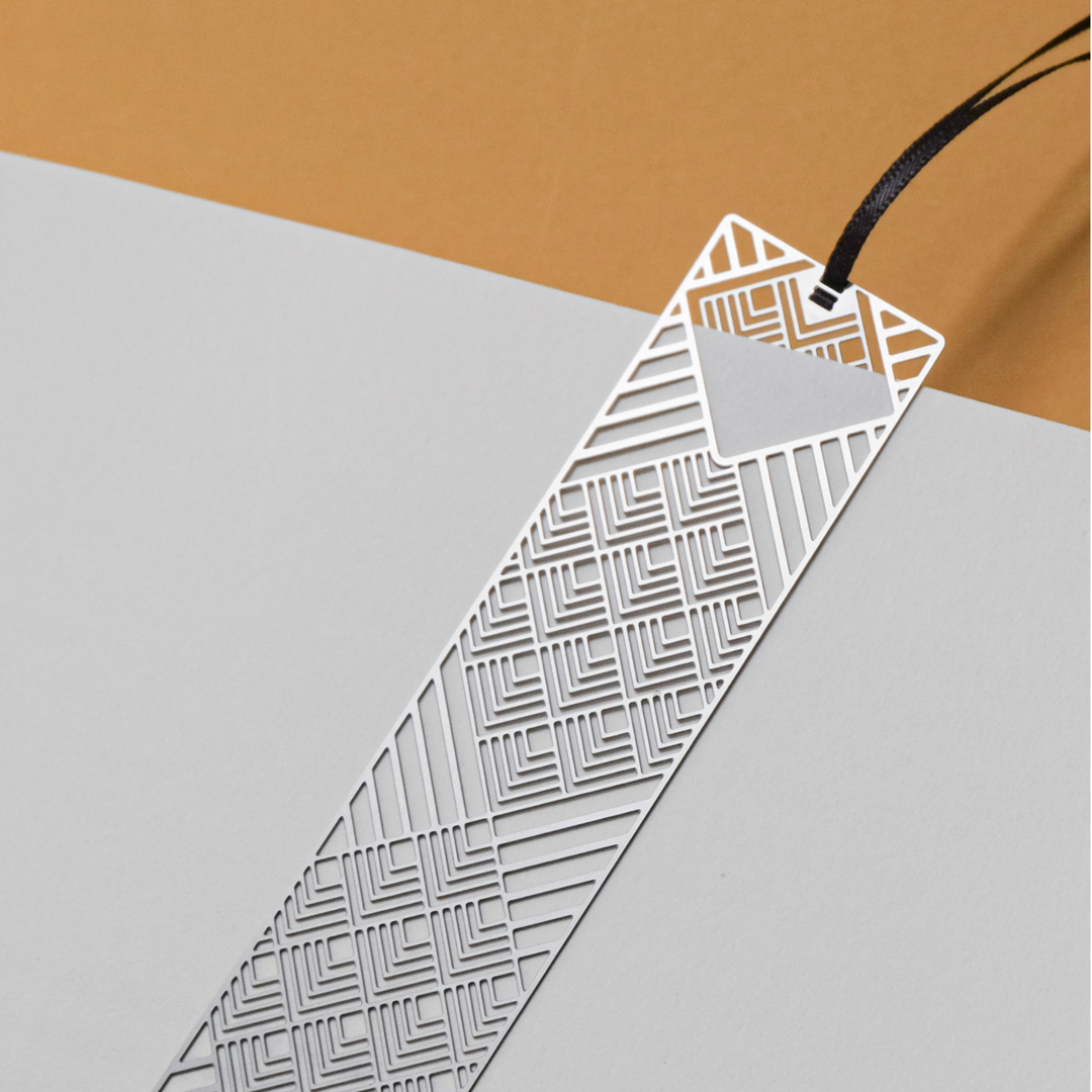 marque-page / clip en métal avec ruban - losange mat - papeterie ...