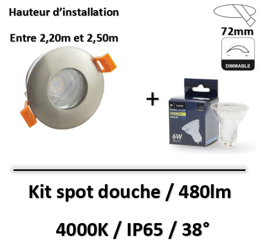 Transformez votre douche en un espace lumineux avec les spots LED pour ...