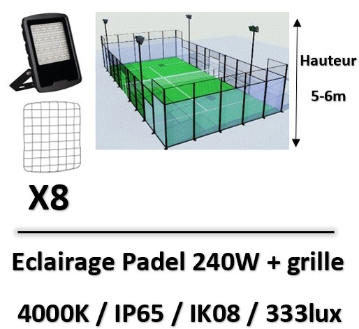 Par lieux - Eclairage terrain de padel - eclairagedirect.fr