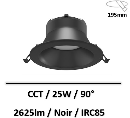 Beneito faure - SPOT LED CCT 230V 25W 3000K/4000K/5000K - 4988 - Spots ...