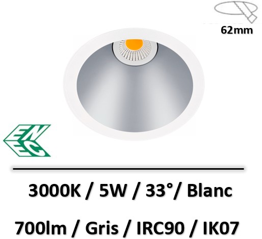 Arkos - SPOT LED SWAP S 5W 3000K 33° IRC90 - A2121111Z - Spots LED ...