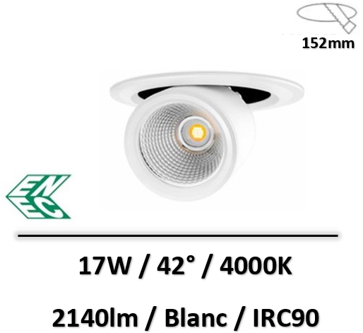 Arkos - SPOT LED HIDDEN 17W 4000K 42° IRC90 - A2002132WT - LED/Gamme ...