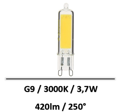 Xanlite - Ampoule LED culot G9, 420 lumens, conso. 3.7W, 3000 kelvins ...