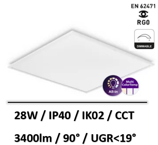 Philips - Ledinaire Panel gen5 RC065B, All-in, 28 W, 600x600 mm, VPC ...