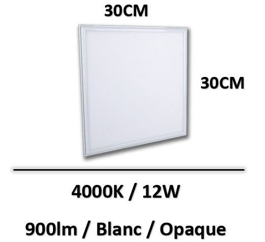 Arun - Dalle lumineuse led 300 x 300 12W