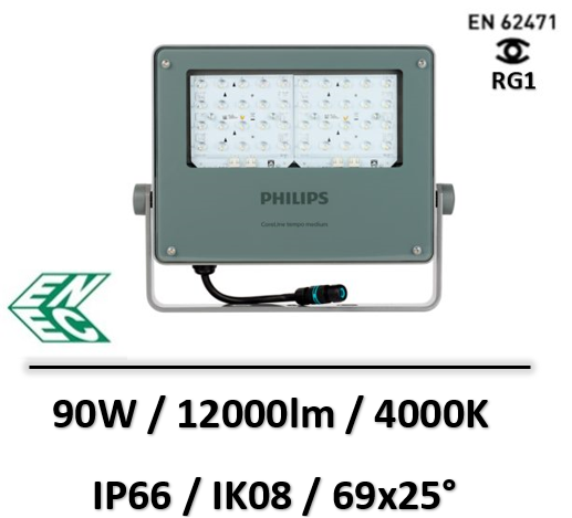 Philips - CoreLine Tempo Medium, Floodlight, 90 W, 12000 lm, 4000 K ...