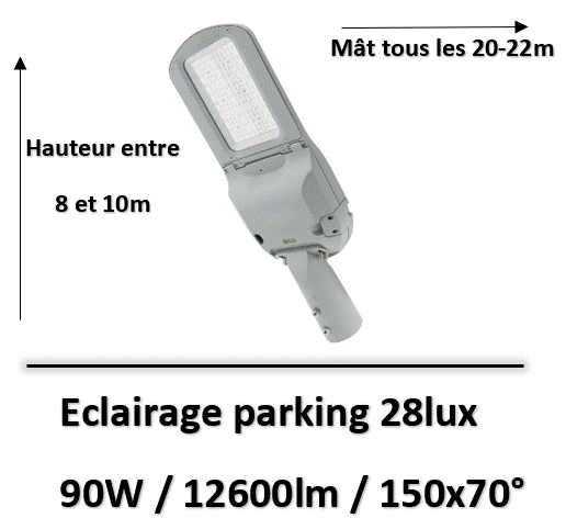Ledme - Luminaire Led Line Series 100W 4000K - GA6908 - Lampadaires LED ...
