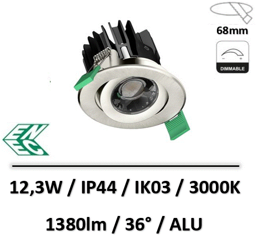 Philips - CoreLine Recessed Spot gen2, Adjustable, 12.3 W, D68 mm, 1380 ...