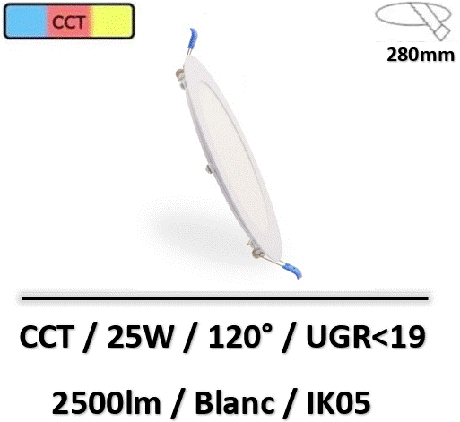 Ledme - Downlight Led Circular Serie Advance 25W Cct - GA5625 - Spots ...
