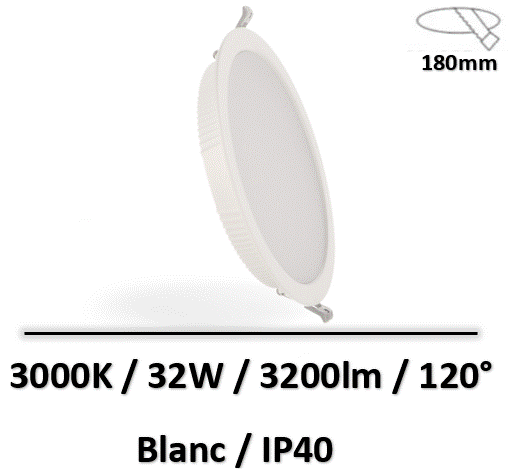 Ledme - Spot Downlight Led PRO LASS 32W 3000K - LM5355 - Spots LED ...