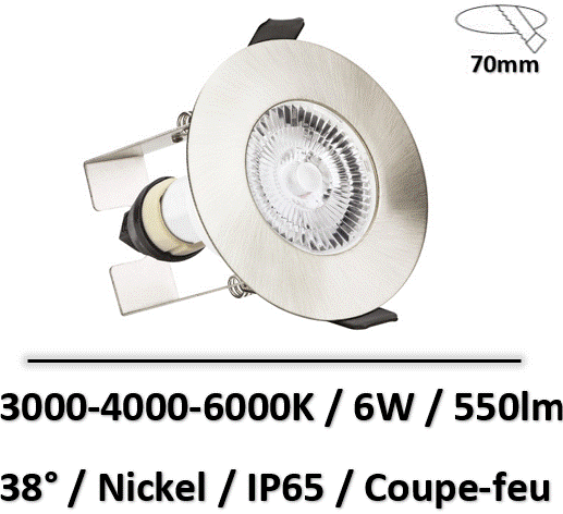 Integral-led - Spot LED Coupe-feu Gris - GU10 + Lampe LED 6W CCT ...