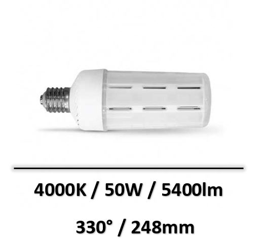 MIIDEX - AMPOULE LED E40 50W 4000K 5400 LM - 100208 - Ampoules LED/Ampoules LED E40 ...