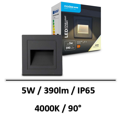 Modee - Éclairage d'escalier à LED (LSL0001) Aluminium 5W IP65 ...