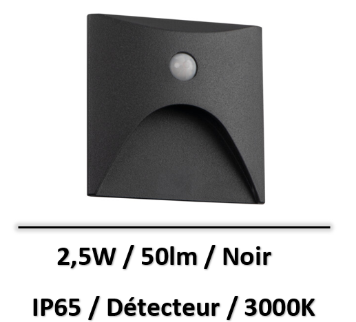 Kanlux - Luminaire LED pour marches escalier EXIN LED PIR - 39124 ...